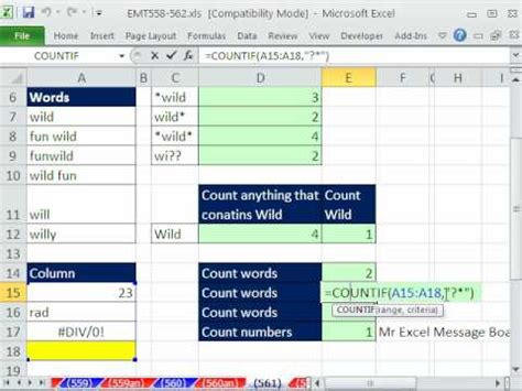 Excel Magic Trick 561 Wildcards And YouTube