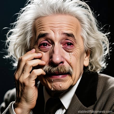 Einstein Crying Stable Diffusion Online