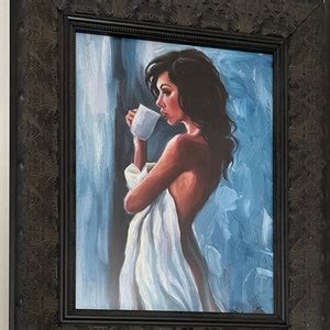 Nude In Bed Art Print From Original Oil Painting By Pat Etsy