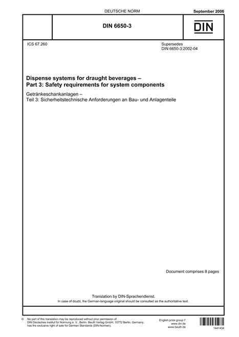 Din 6650 3 Professional Industry Standards Instant Access