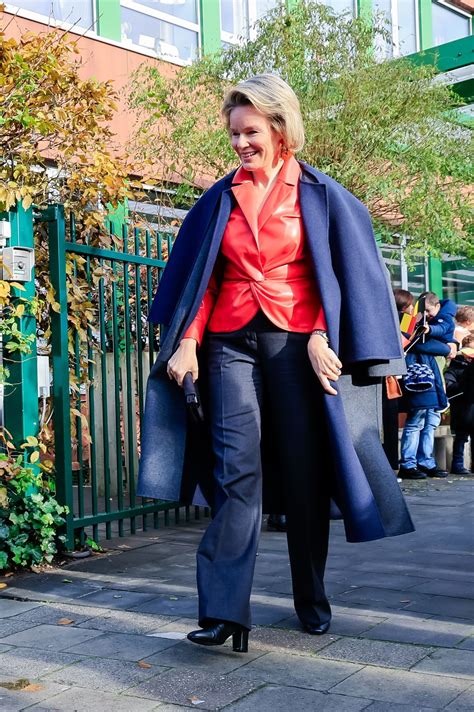 Queen Mathilde Visits Gvks Groenendaal School In Merksem — Royal Portraits Gallery