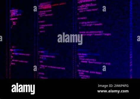 Abstract Visualization Of Website Development Seamless Loop Animation Written Code Lines On A