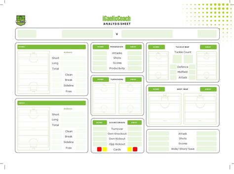 A4 Gaelic Games Statistics Dashboard Pad 50 Sheets Igaeliccoach