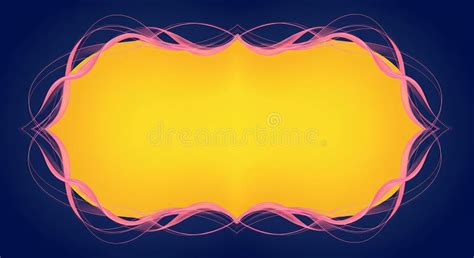 A Rectangular Ornate Design With A Central Bright Yellow Area