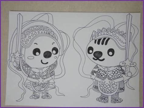 简笔画门神张飞 简笔画图片大全 普车都