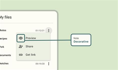 Menus Material Design