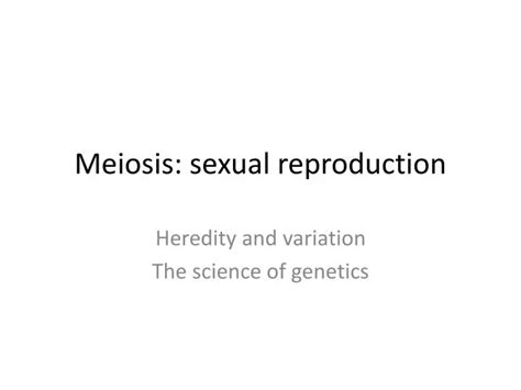 Ppt Meiosis Sexual Reproduction Powerpoint Presentation Free Download Id 1823762
