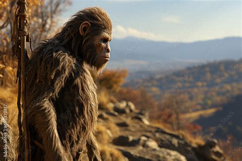 A Reconstruction Of The Australopithecus Afarensis Our Distant Human Ancestor Walking Upright
