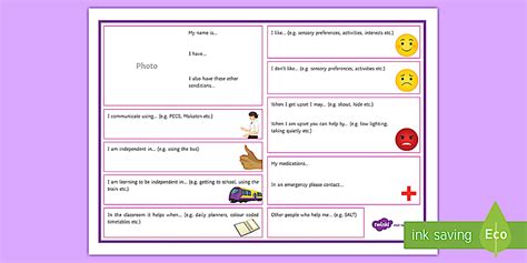 Editable Secondary Sen Passport Cards Professor Feito