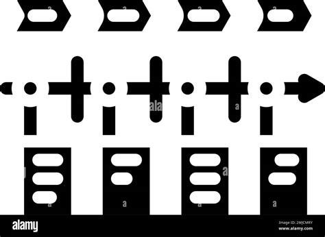 User Journey Map Ux Ui Design Glyph Icon Vector Illustration Stock