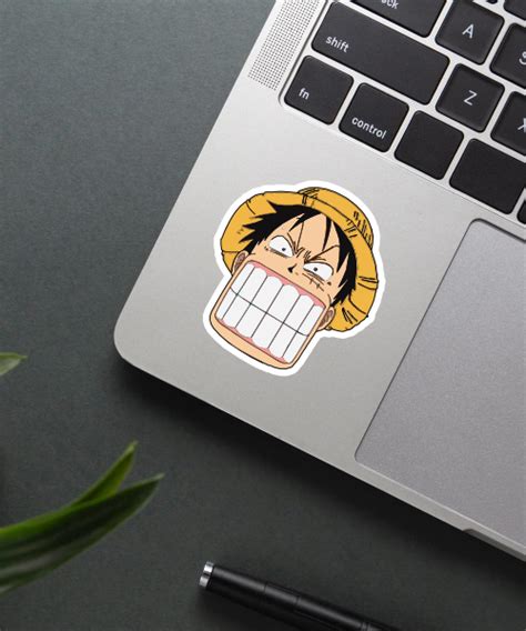 One Piece Luffy Sticker Epic Big Smile Straw Hat Pirate Vinyl Sticker