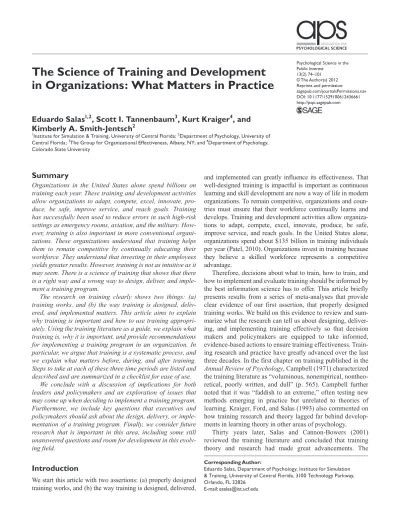 Designing Delivering And Implementing Effective Training Programs