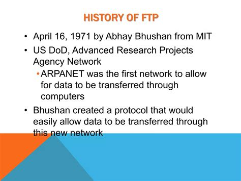 File Transfer Protocol Ftp Pptx