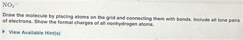 Solved No3 Draw The Molecule By Placing Atoms On The Grid