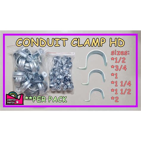 Per Pack Conduit Clamp Hd Gi Clamp C Clamp Single For Emt Imc Rsc Gi And Pvc Pipe 1 2 To 2