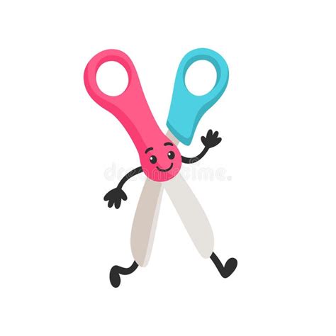 Cute Scissors Character Stock Illustrations 4600 Cute Scissors