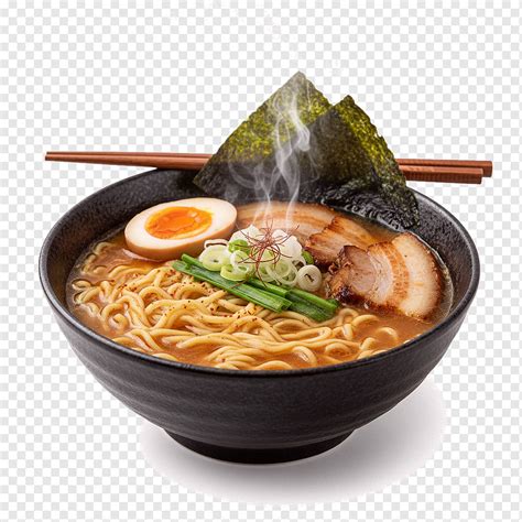 Steaming Ramen Bowl With Noodle Strands Png Designed By