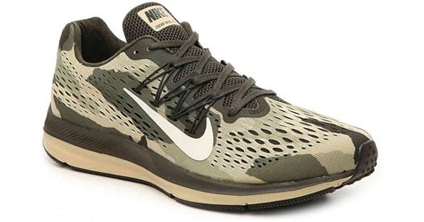 Nike Air Zoom Winflo 5 Camo Running Shoe In Green For Men Lyst