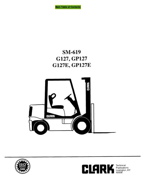 Clark Gcs12 Gcs15 Gcs17s Forklift Service Repair Manual