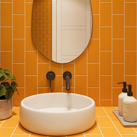 Mini Underground Ocre Gloss Tiles 75x15cm