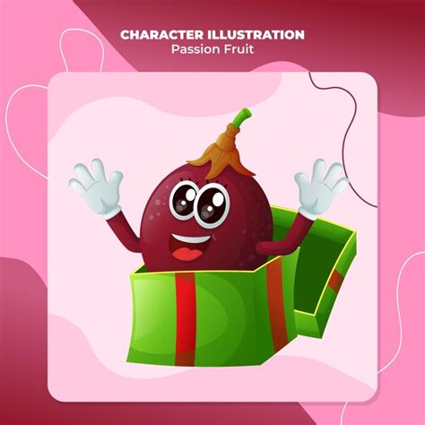 Premium Vector Cute Passion Fruit Character Receiving Ts