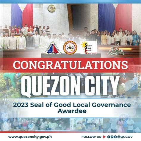 2023 Seal Of Good Local Governance Award Quezon City Government