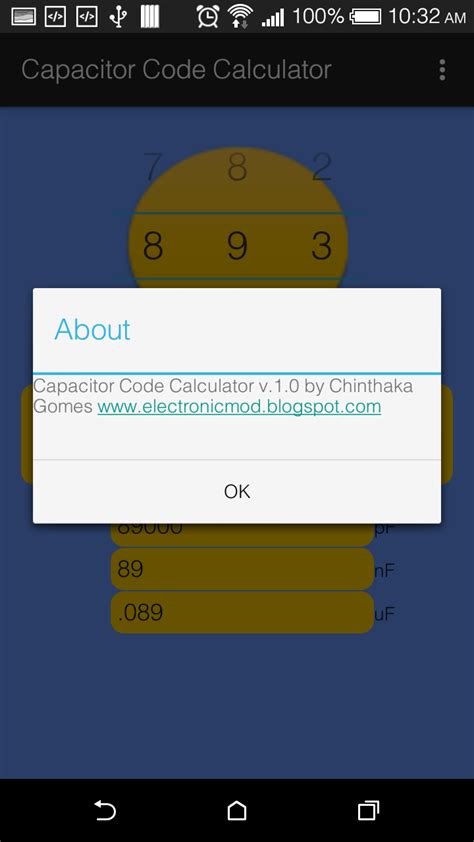 Capacitor Code Calculator App On Amazon Appstore