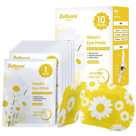 Behoomi Steam Eye Mask 10 Packs Heated Eye Mask Self