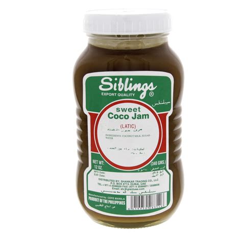 Siblings Sweet Coco Jam 340 G Online At Best Price Lulu Uae