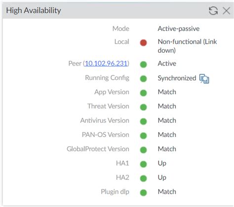 Solved Livecommunity Pa 445 Ha Active Passive Primary Fw Shows As Non Functional Link Down