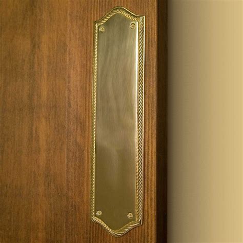 Rope Design Brass Push Plate In Polished Brass Signature Hardware