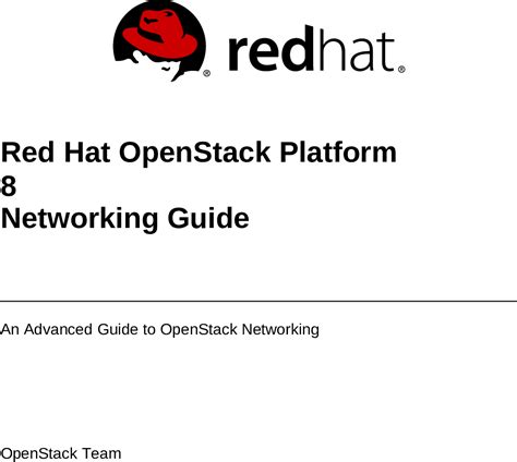 Red Hat Openstack Platform 8 Networking Guide Open Stack