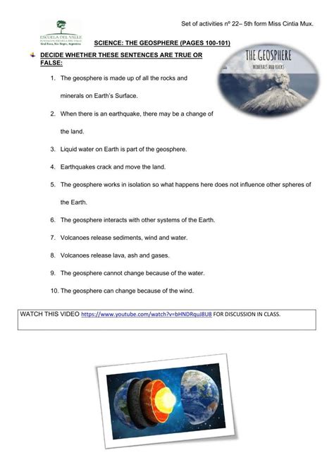Geosphere Free Interactive Worksheets 241925