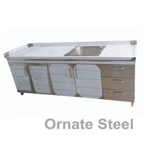 Modern Stainless Steel Restaurant Kitchen Cabinet Base Mounted At