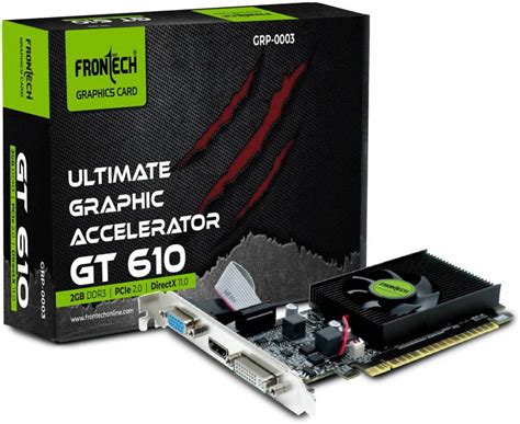 Frontech Gt 610 Graphics Card With 64 Bits Pcie 2 0 High Efficiency