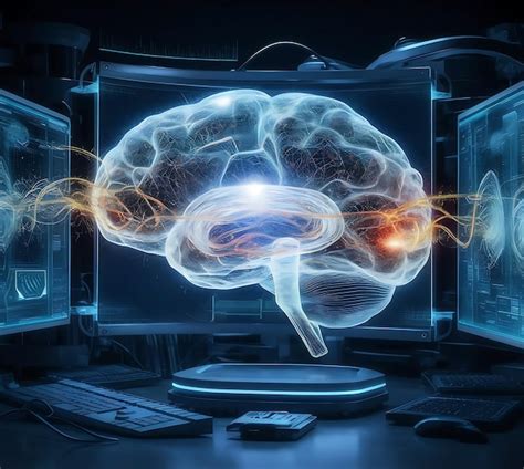 Brain 3d Technology Premium Ai Generated Image
