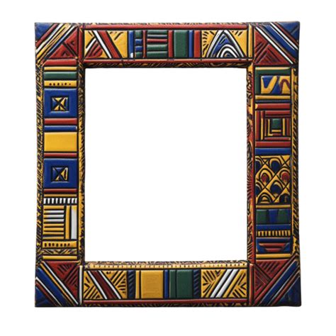 African Art Frame With Traditional Patterns 55318138 Png
