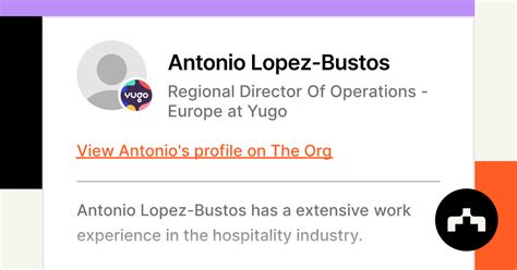 Antonio Lopez Bustos Regional Director Of Operations Europe At Yugo The Org
