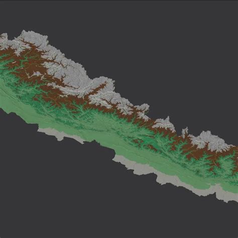 3d Printer Files 3mf File Districts Of Nepal 3d Map Puzzle 75