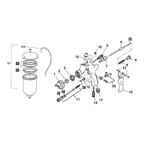 Anest Iwata Needle Packing Nut For Az3 Pas Spray Gun W2010140600