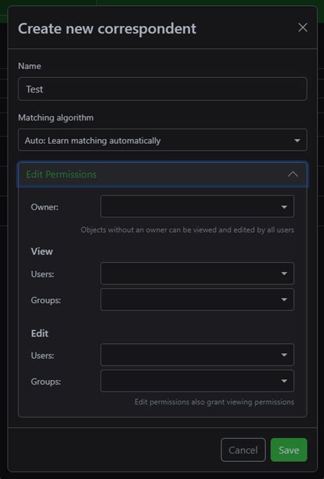 [bug] owner of new correspondent is automatically set by backend