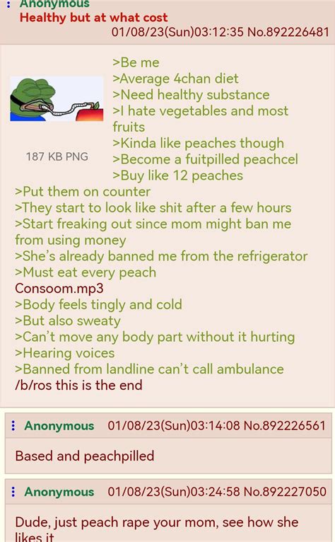 Anon Eats Peaches R Greentext