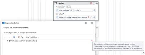Cannot Assign From Type Systemstring To Type Uipathexcel