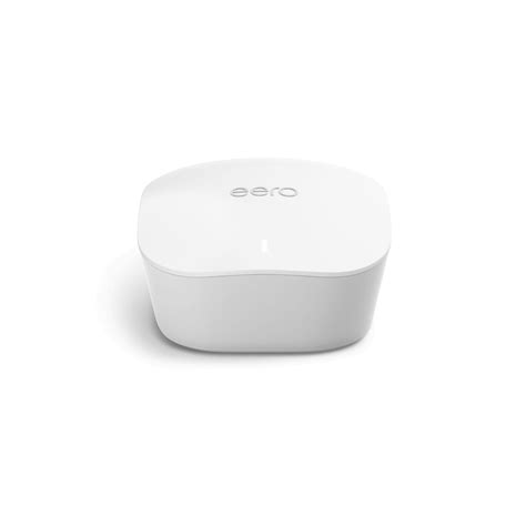 Eero Wifi Router In White Showing Back View Of The Device