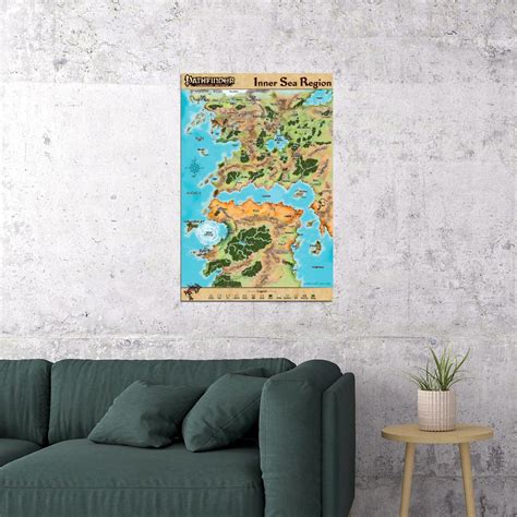 Poster Pathfinder Campaign Setting Poster Golarion Inner Sea Region