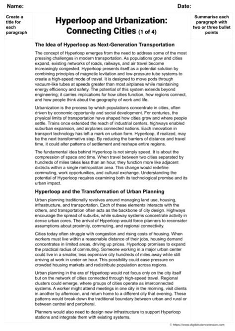 Hyperloop And Urbanization Connecting Cities By Digital Science Lesson
