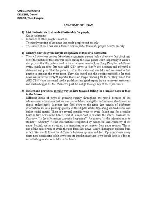 Distinguishing Facts From Misinformation