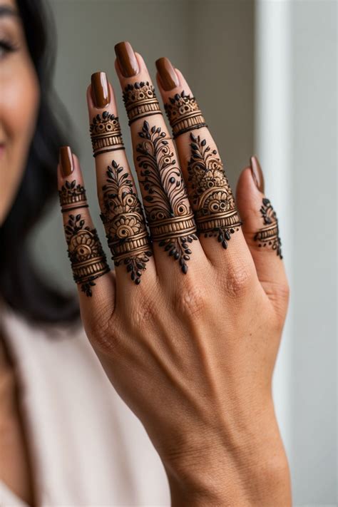 Royal Finger Mehndi Design With Bold Detailing And Elegance In 2025