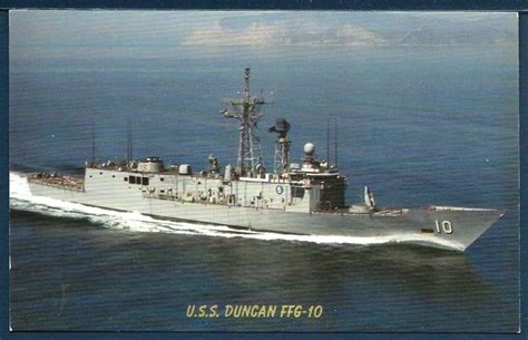 Uss Duncan Ffg 10 Guided Missile Frigate Ebay Navy Ships Warship Naval