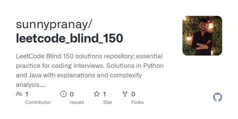 Github Sunnypranayleetcodeblind150 Leetcode Blind 150 Solutions Repository Essential